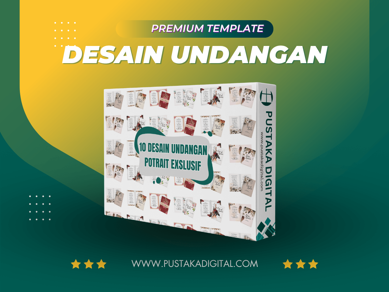 Template Desain Undangan Potrait Exlusive PSD CorelDraw | PUSTAKA DIGITAL