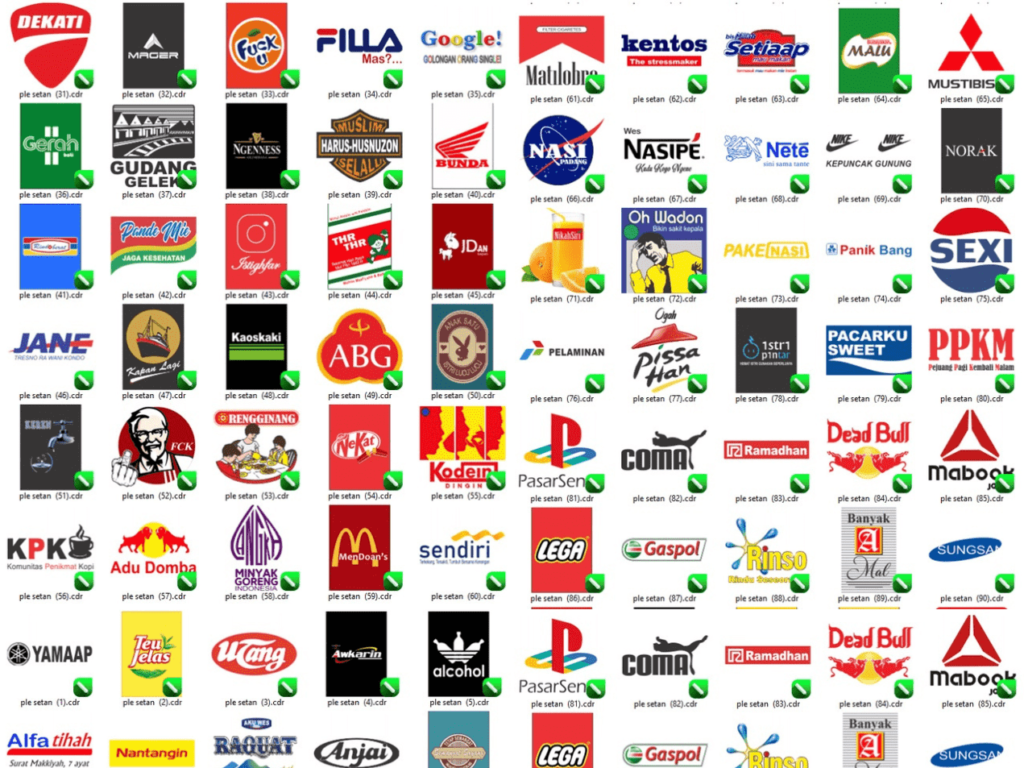 Template Desain Logo Plesetan Lucu | PUSTAKA DIGITAL